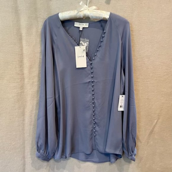 Joie | Tops | Nwt Joie Shariana Silk Washed Periwinkle Blouse | Poshmark